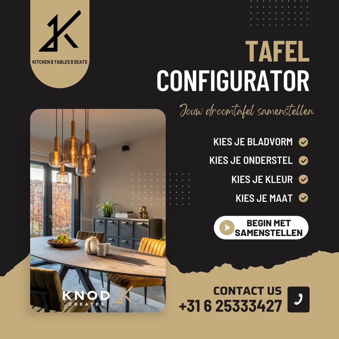 Tafel Configurator - KNOD CREATES Schijndel - Maatwerk eiken tafels